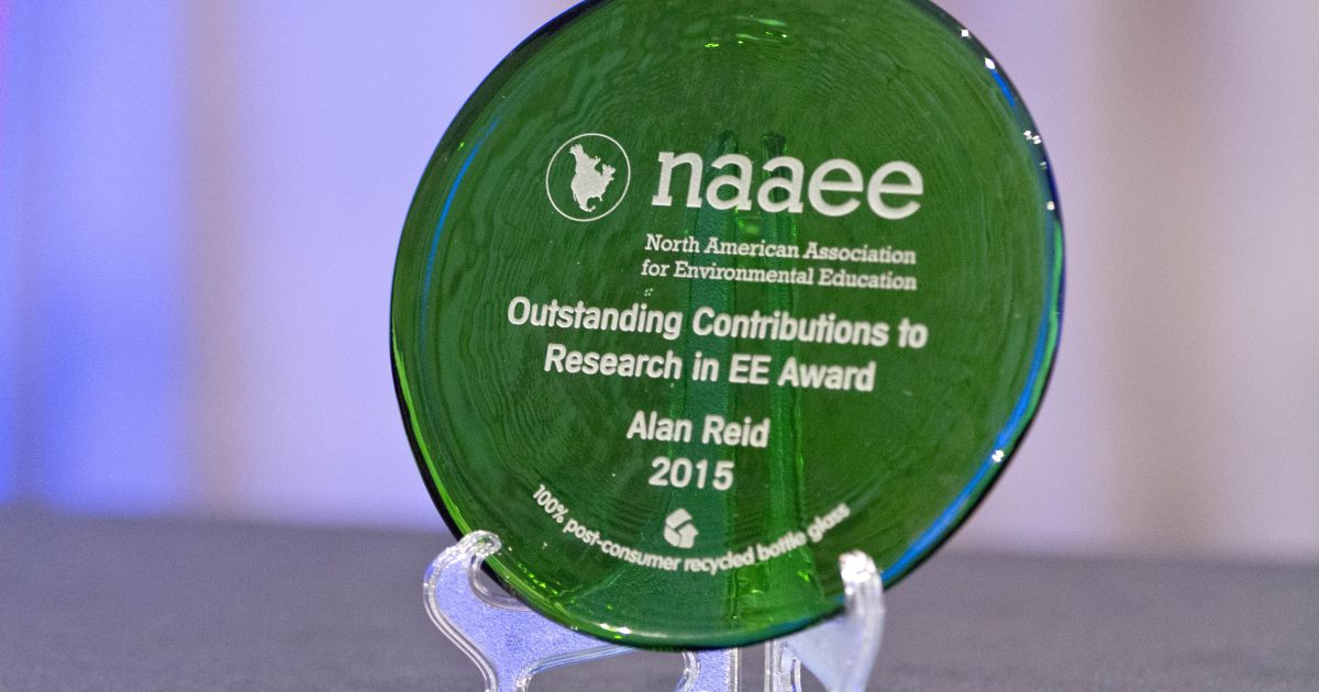 Associate Professor Dr. Alan Reid Wins NAAEE Award: Outstanding Contributions to Research in EE ...